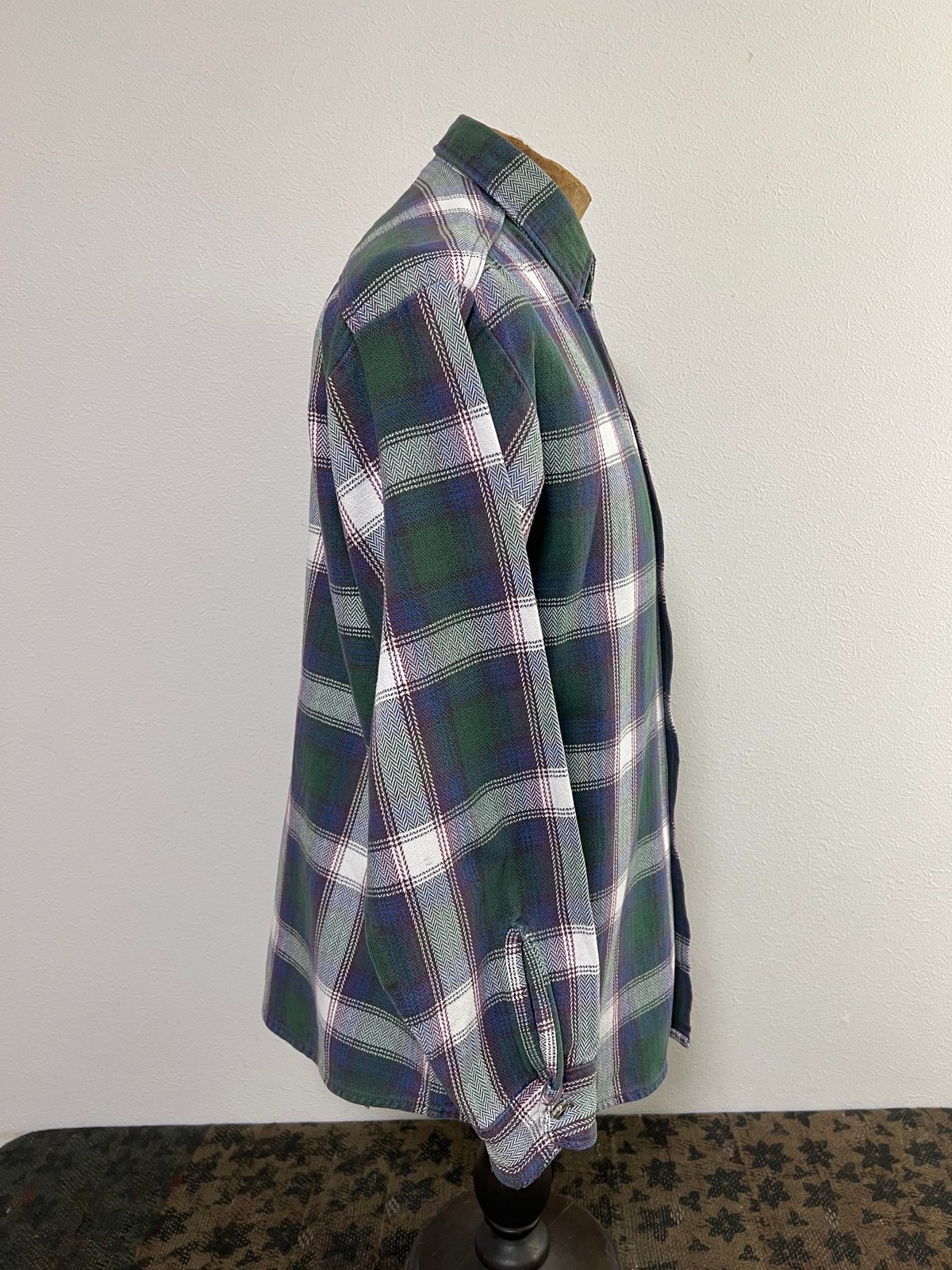 1990s "FIVE BROTHER" Check heavy flannel shir...