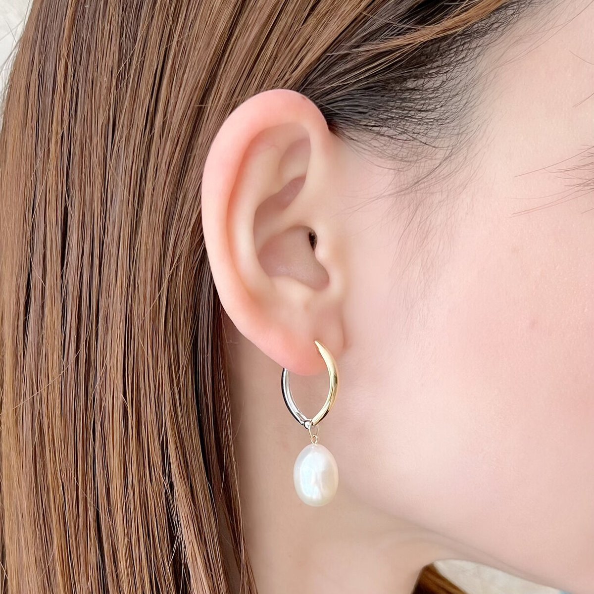 K10YG/K10WG 淡水パールピアリング | VERITEOnline-Shop K10YG/K10WG 淡水パールピアリング | VERITEOnline-Shop