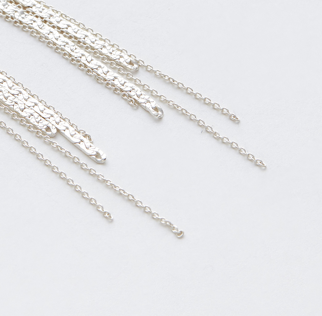 snake chain earring 13E103 (片耳/one side） | sumi...