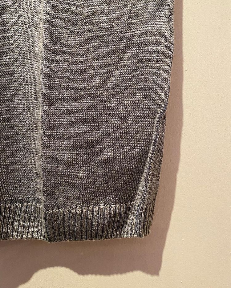 -GRP- Linen S/S crew neck knit（GRIGIO/GRAY） | c...