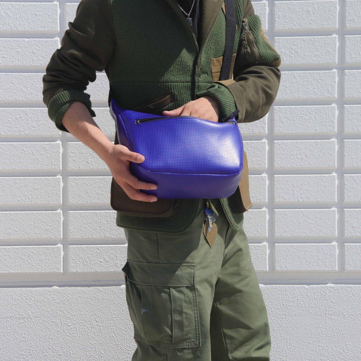 M115 ジップショルダー ブルー | FUKUNARY