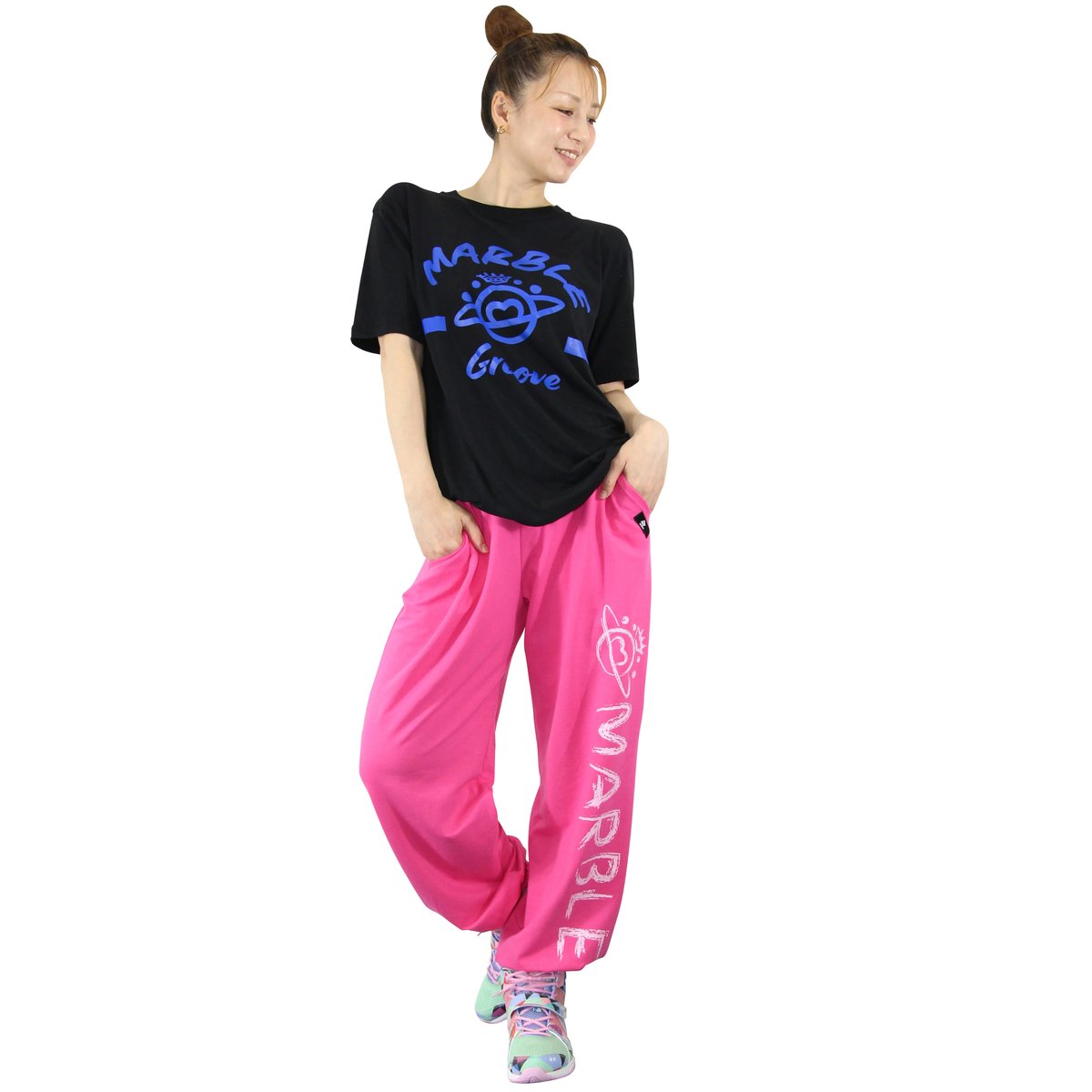 Marble)L2408-607 スウェットパンツ PINK LADIES-M ・L | フ Marble)L2408-607 スウェットパンツ PINK LADIES-M ・L | フ