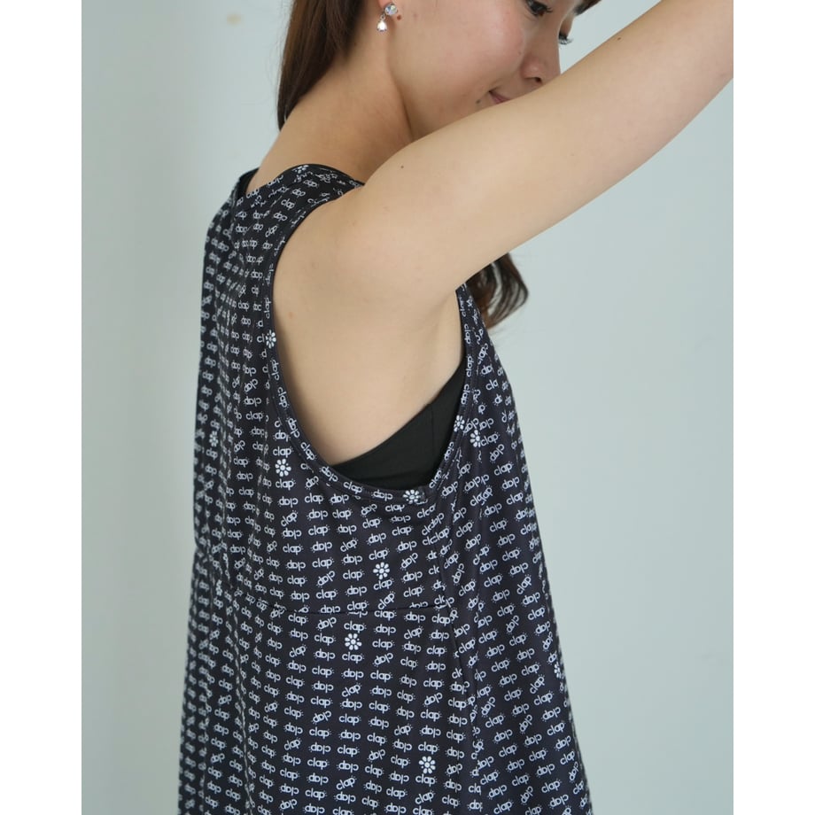 （CLAP）ALL CLAP LOGO FLEAR TANK ブラック | フィットネスウェア...