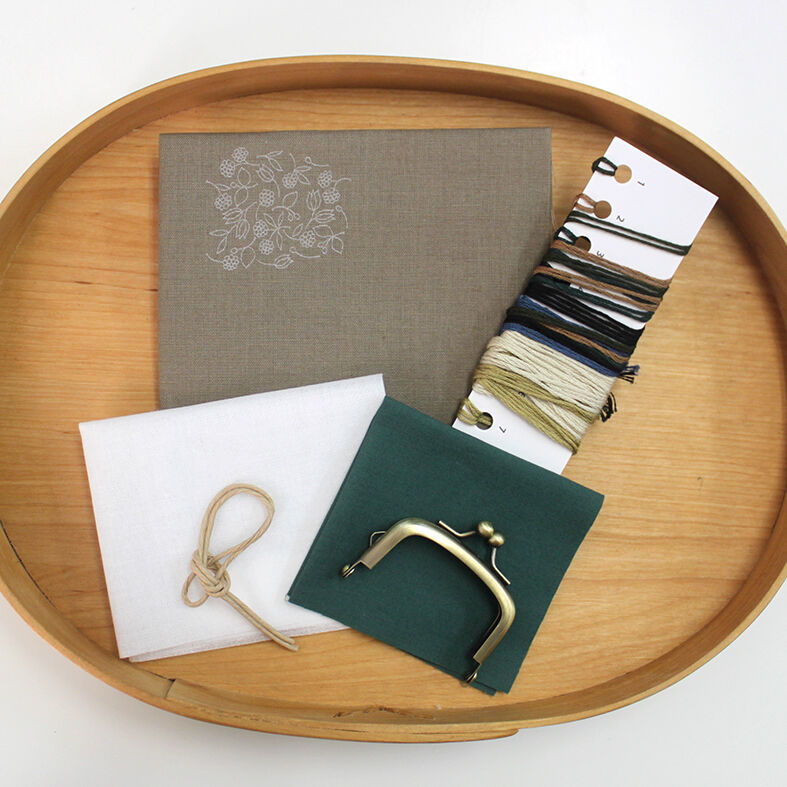 mutsumi ufu レトロボタニカルなぷっくりがま口 -ほっこりブラウン- PHC-0...