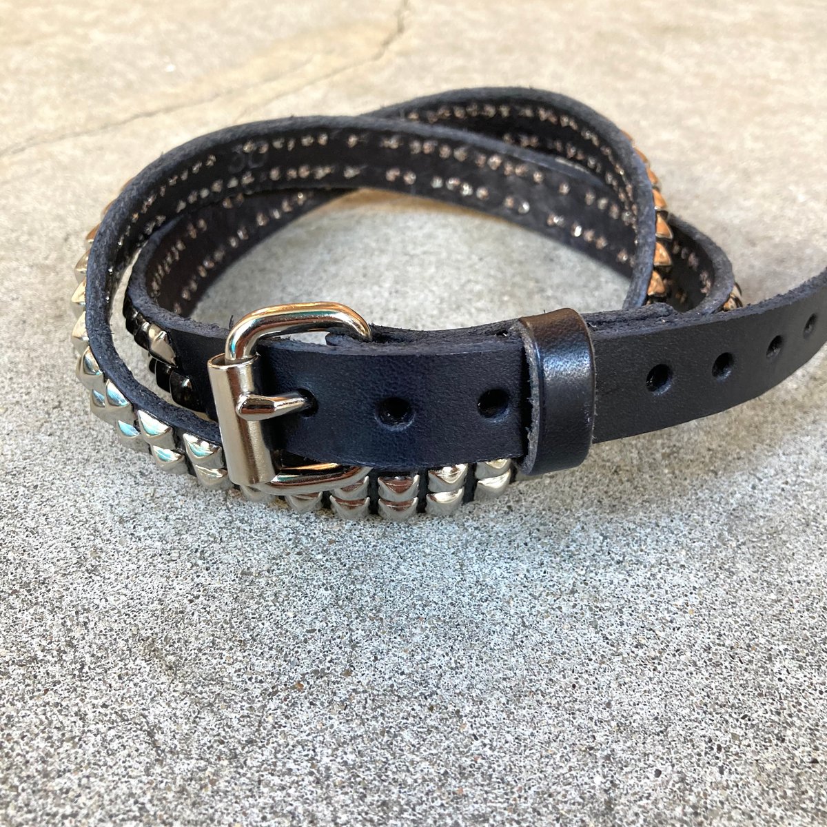 【BRACKNEY LEATHER】 3/4 Small Pyramid 2Rows Belt...