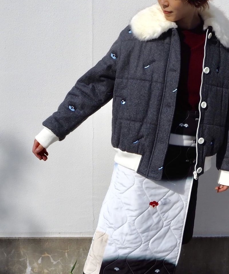 MINJUKIM padding bomber jacket | melange MINJUKIM padding bomber jacket | melange