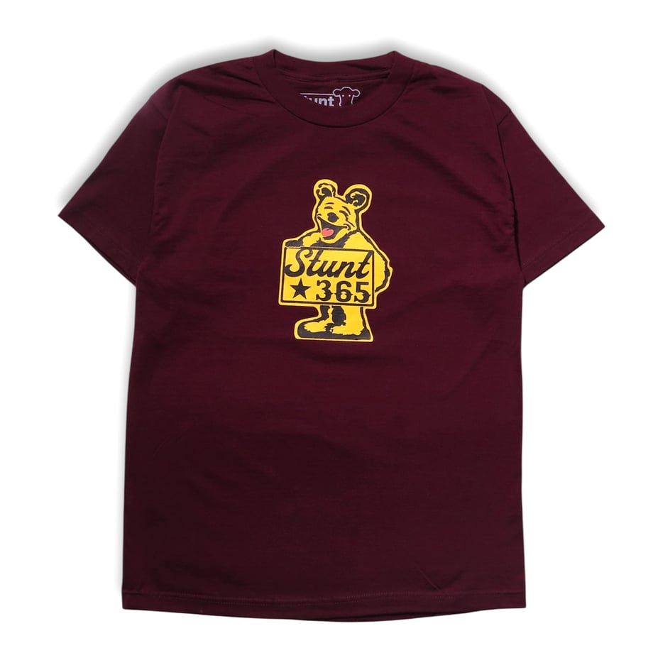 STUNT GOLD BEAR TEE BURGUNDY | PROV ONLINE STORE