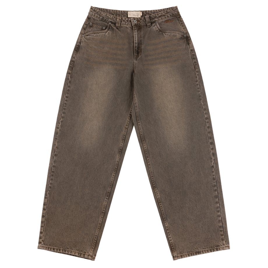 DIME BAGGY DENIM SANDBLASTED BROWN | PROV ONLIN...