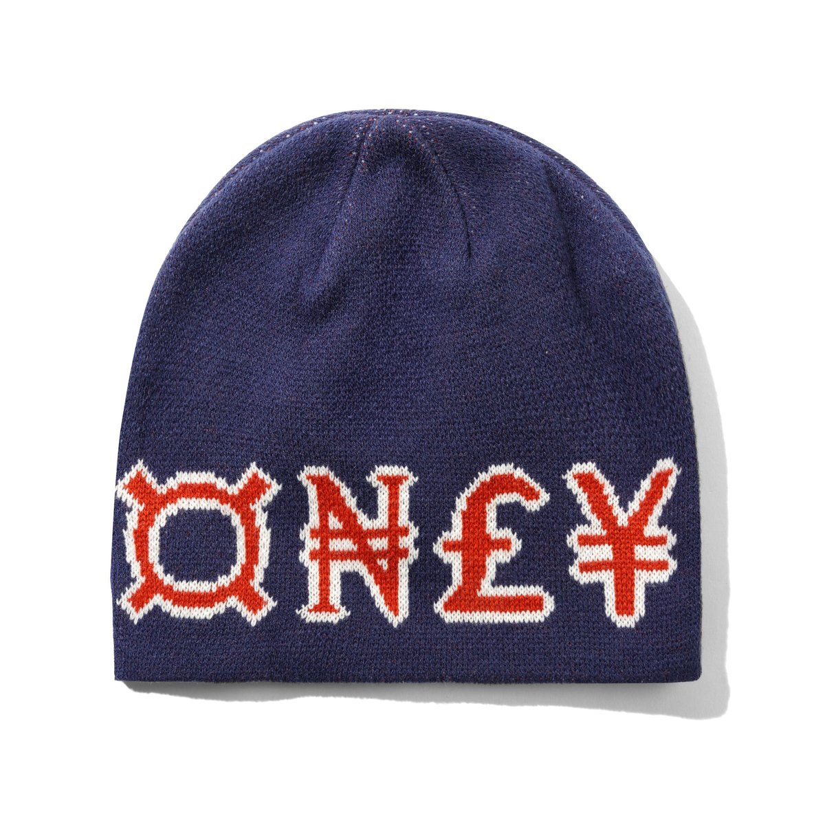 CASH ONLY CURRENCY SKULLY BEANIE NAVY | PROV ON...