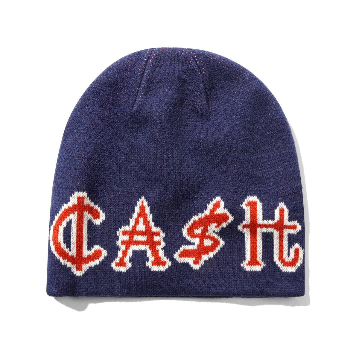 CASH ONLY CURRENCY SKULLY BEANIE NAVY | PROV ON...