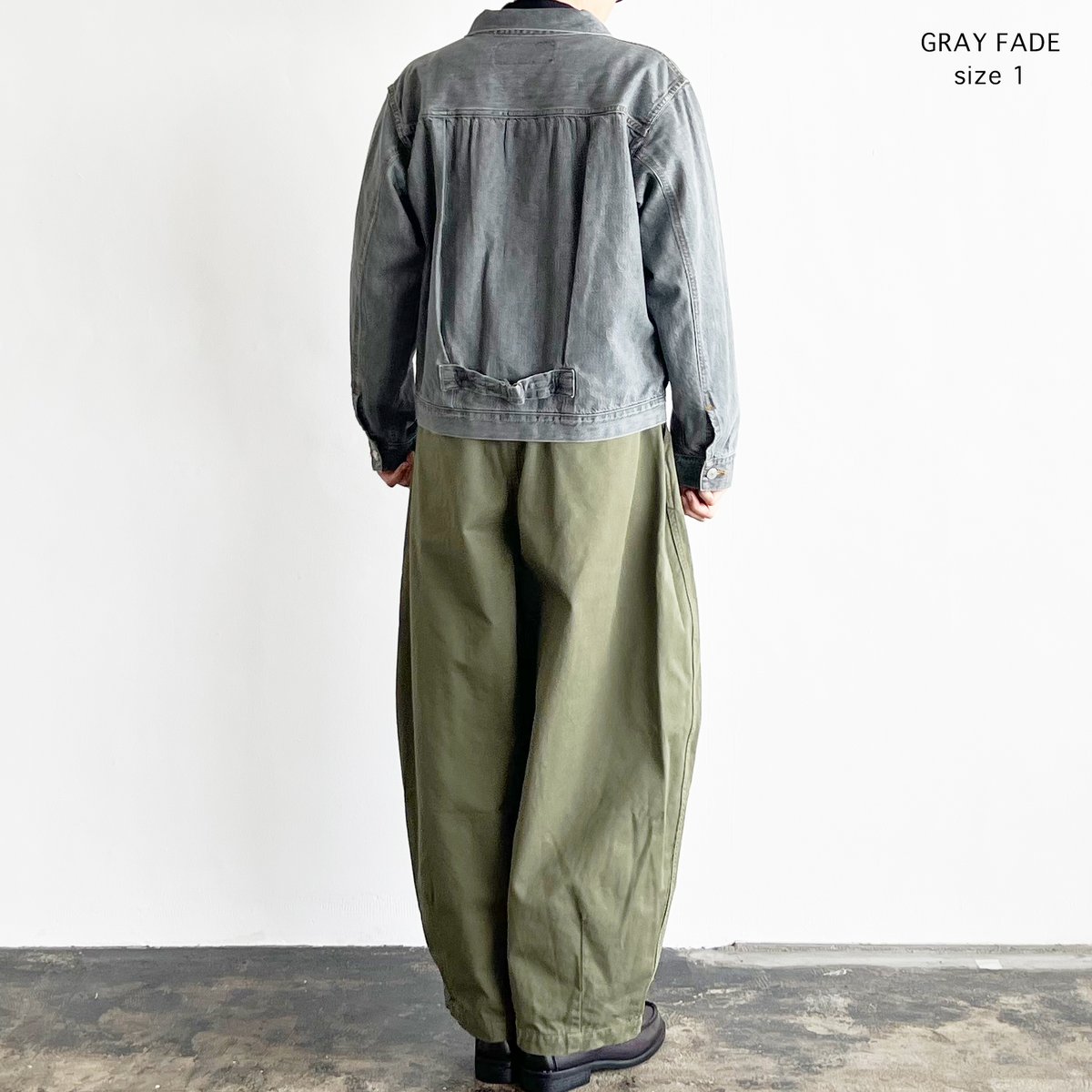 BLACK DENIM JACKET / GRAY FADE ブラックデニムジャケット / グ...