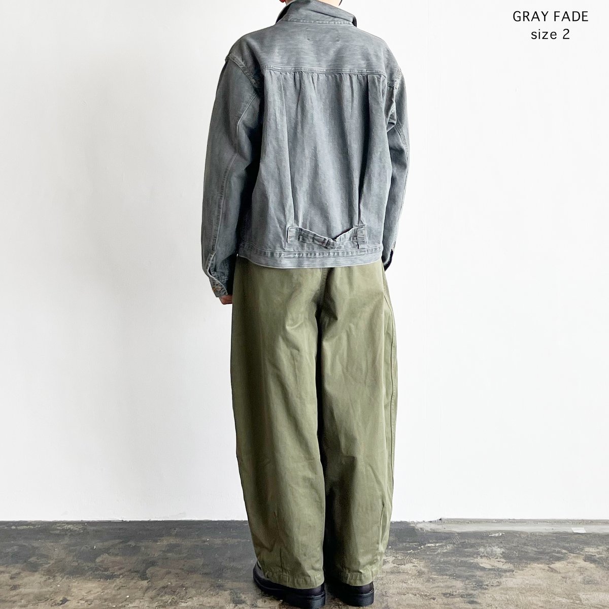BLACK DENIM JACKET / GRAY FADE ブラックデニムジャケット / グ...
