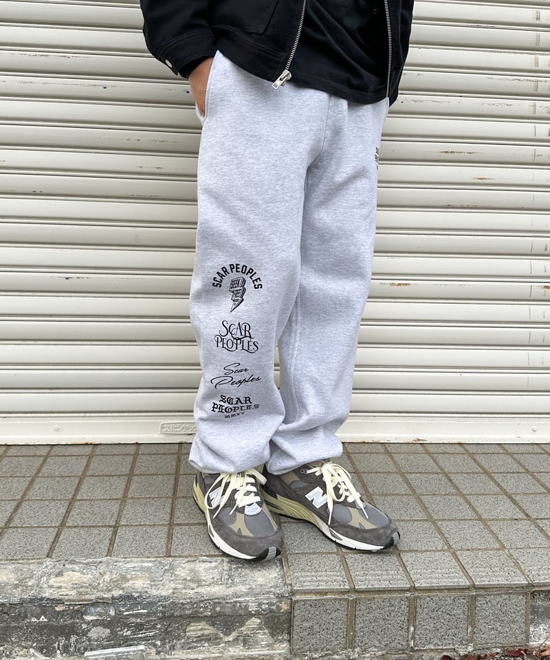 Multi Logo Sweat Pants / Ash | Youthful Scar Pe Multi Logo Sweat Pants / Ash | Youthful Scar Pe
