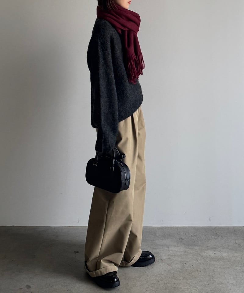 tuck wide chino pants/2color/2size | F A S H I R U tuck wide chino pants/2color/2size | F A S H I R U