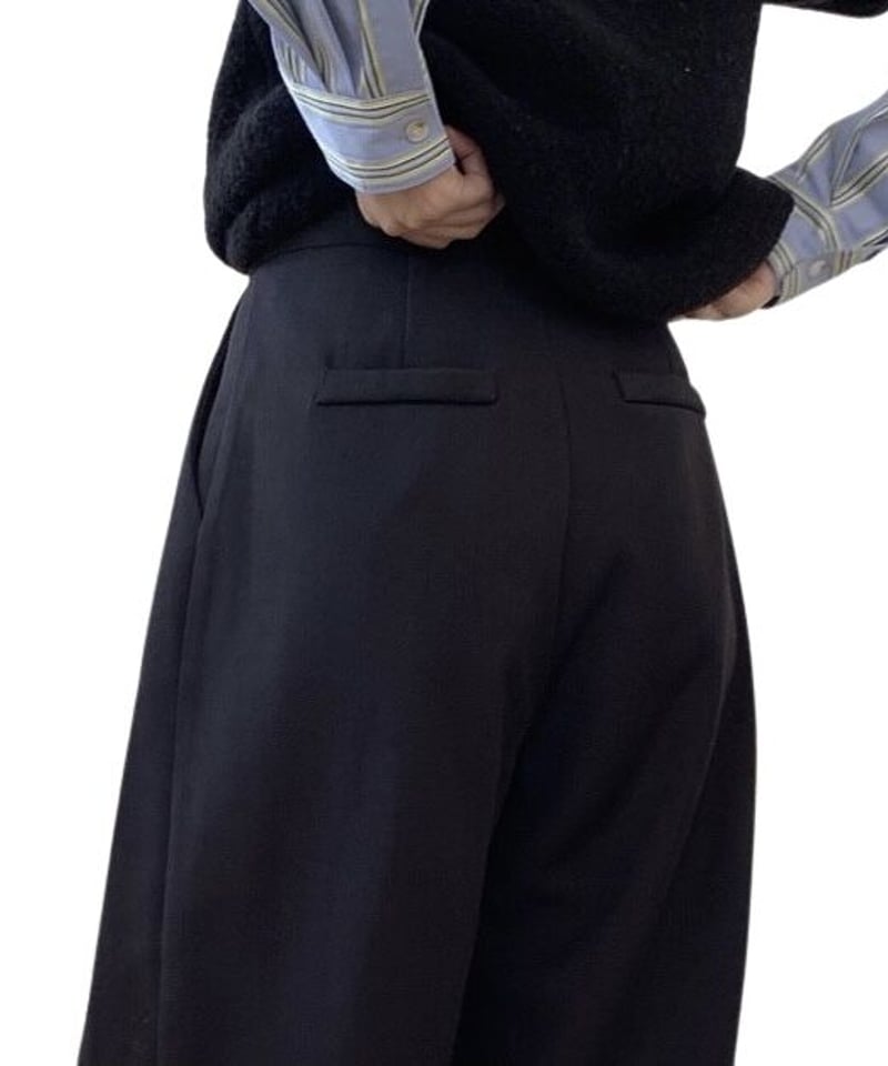 wool blend wrap tuck pants | F A S H I R U wool blend wrap tuck pants | F A S H I R U