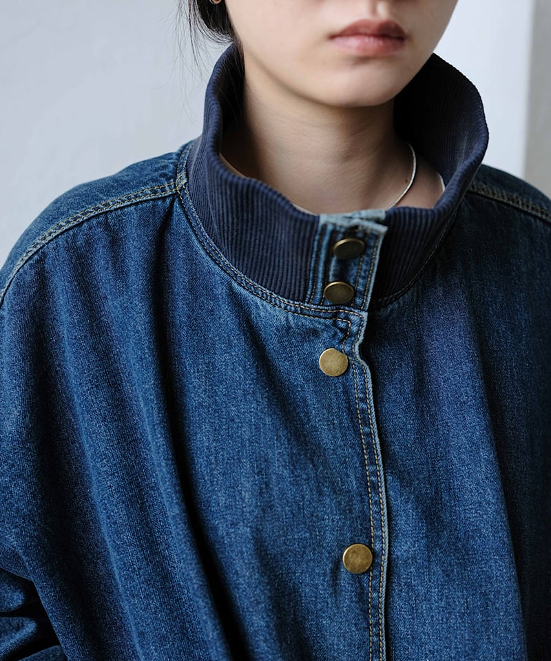 stand collar denim blouson | F A S H I R U stand collar denim blouson | F A S H I R U