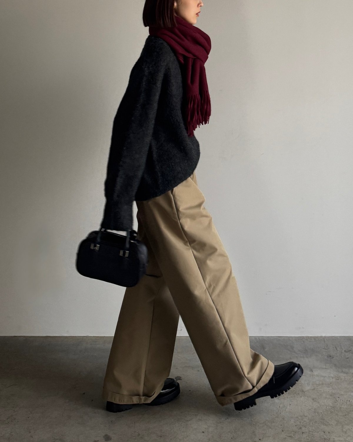 tuck wide chino pants/2color/2size | F A S H I R U tuck wide chino pants/2color/2size | F A S H I R U