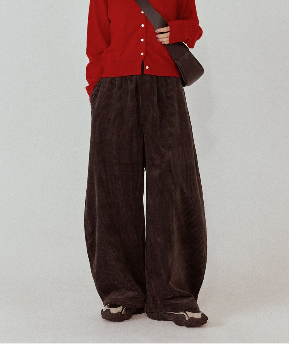 curve corduroy wide pants/4color | F A S H I R U