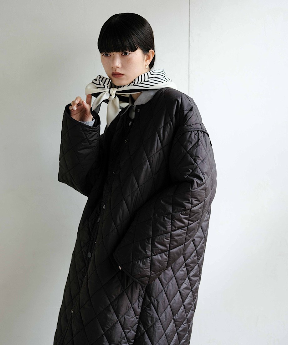 quilte long coat | F A S H I R U quilte long coat | F A S H I R U