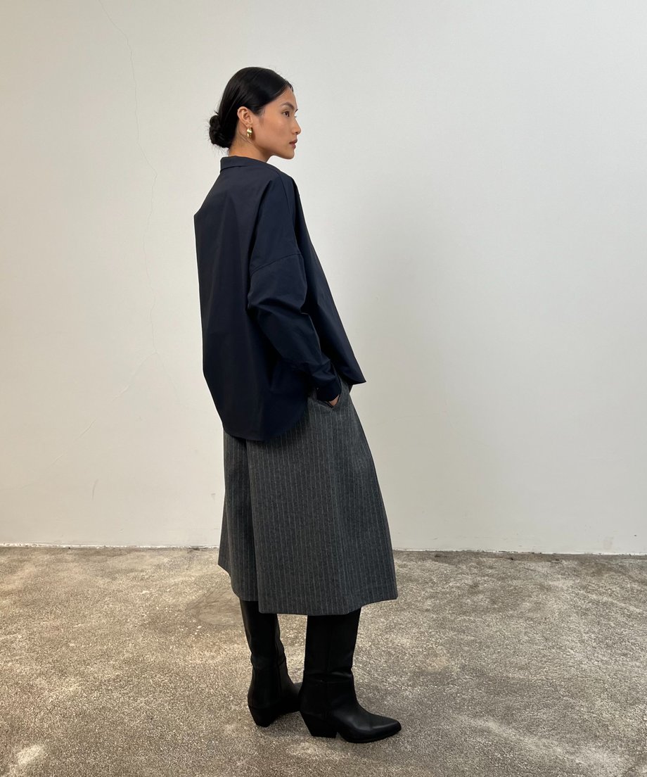 【FINE】pinstripe wide culotte shorts/3size/2colo...