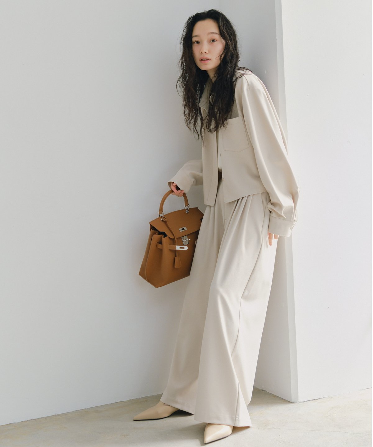 4 tuck drape slack（セットアップ対応)/2size/2color | F A...