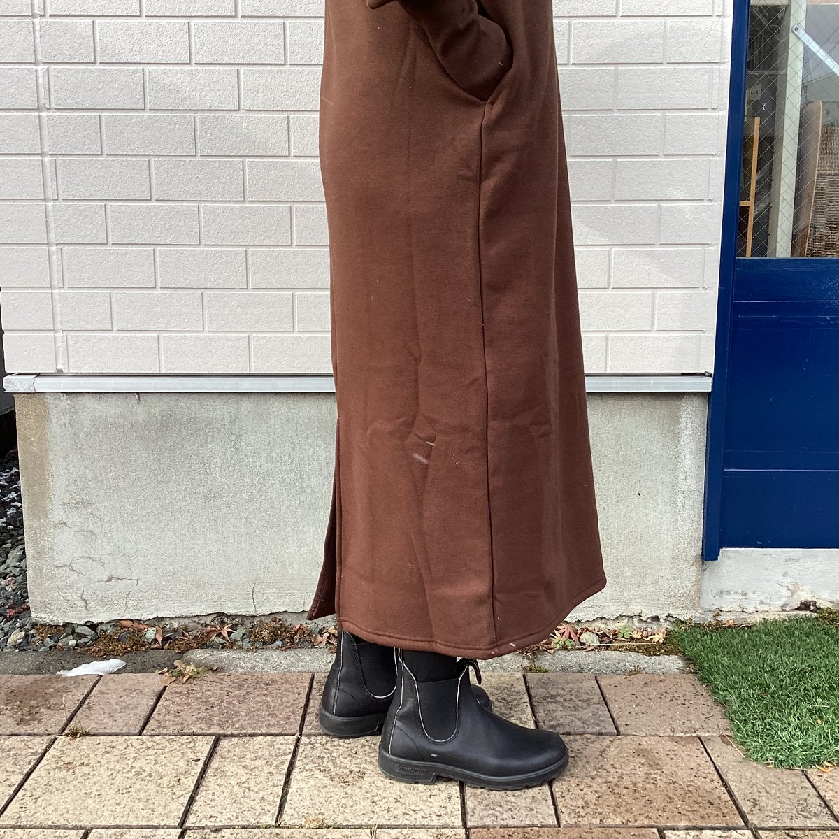 CLOCHE リブスリーブロングワンピース | pressé