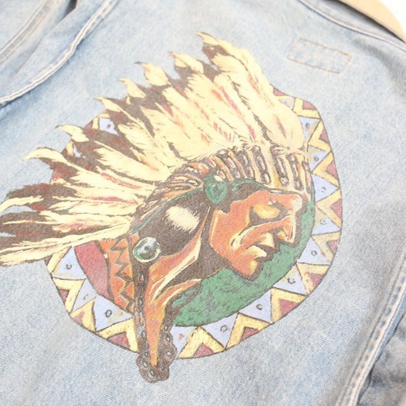 80`s Polo Ralph Lauren Denim Jacket 'Indian Hea 80`s Polo Ralph Lauren Denim Jacket 'Indian Hea
