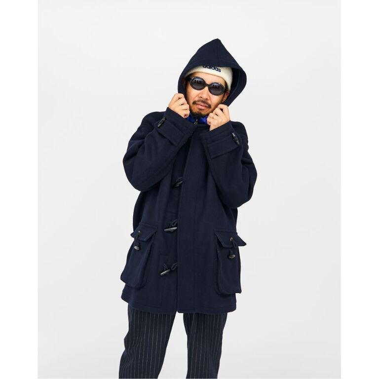 LEON掲載AKM 打ち寄せ double melton short duffleコートS LEON掲載AKM 打ち寄せ double melton short duffleコートS