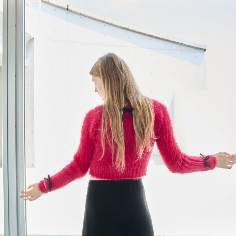 épine ribbon shaggy knit cardigan(2color) | épine épine ribbon shaggy knit cardigan(2color) | épine
