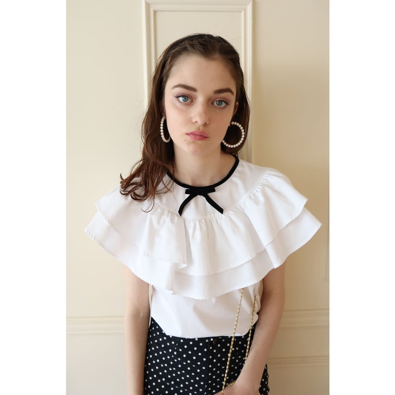 double frill ribbon blouse | épine double frill ribbon blouse | épine