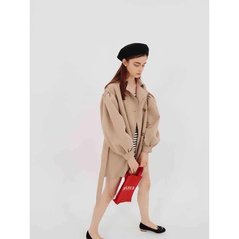 arm volume mini trench coat beige | épine arm volume mini trench coat beige | épine