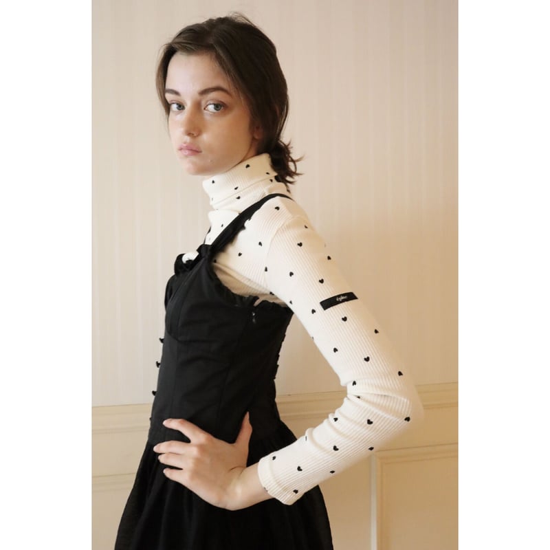 épine label Heart high neck white | épine épine label Heart high neck white | épine