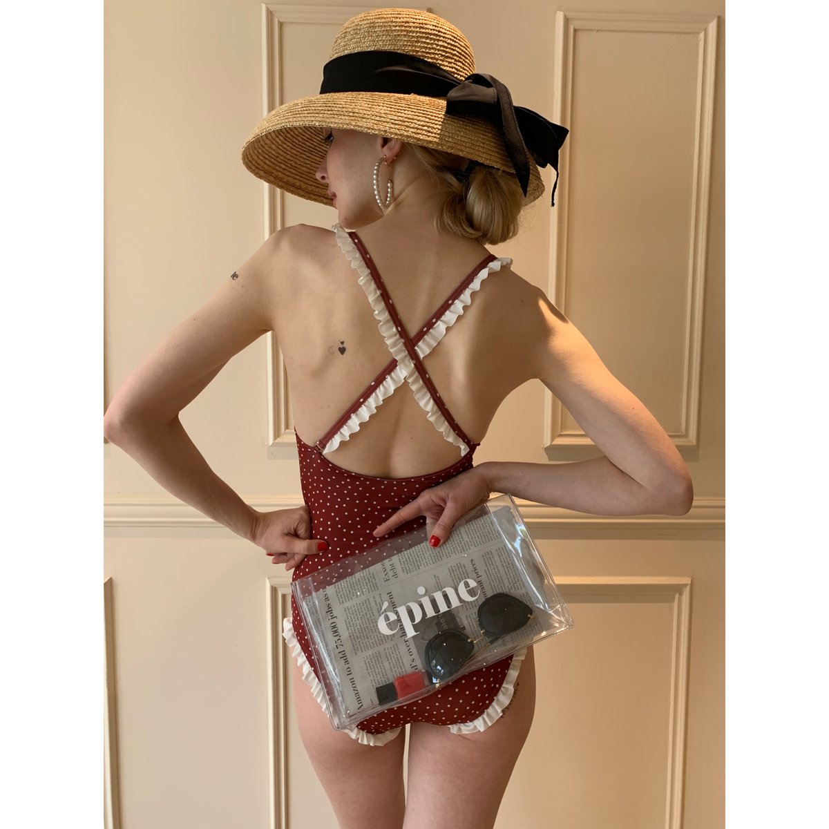 限定特典付き】dot frill rétro red swim wear | épine 限定特典付き】dot frill rétro red swim wear | épine