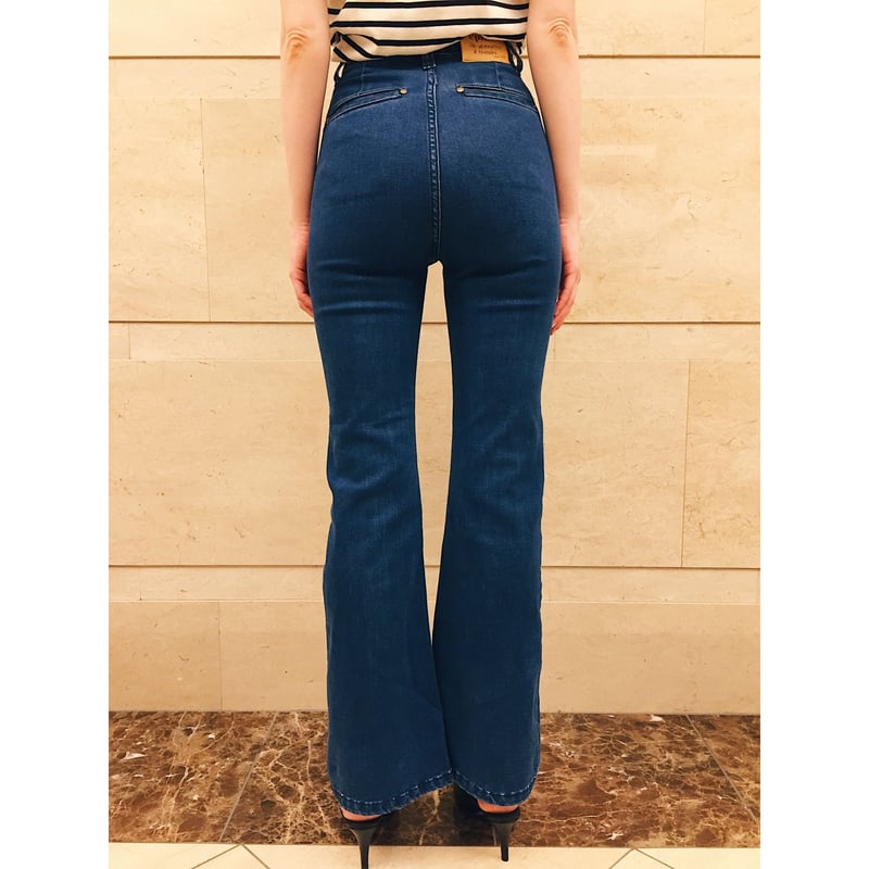 épine high-waist fit bell jeans blue | épine épine high-waist fit bell jeans blue | épine