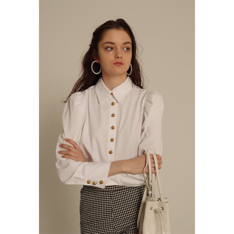 é button blouse white | épine é button blouse white | épine
