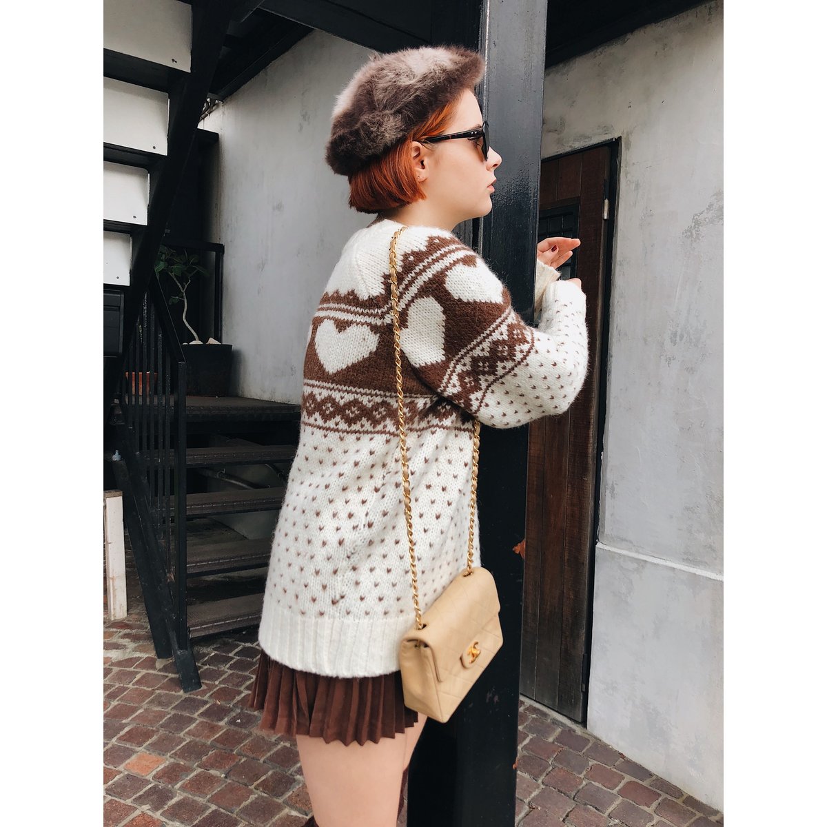 Nordic heart wool knit ivory | épine Nordic heart wool knit ivory | épine
