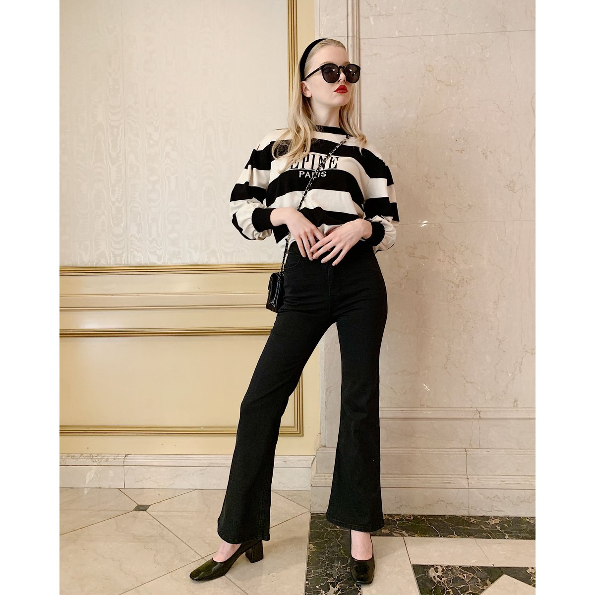 épine high-waist fit bell jeans black | épine épine high-waist fit bell jeans black | épine