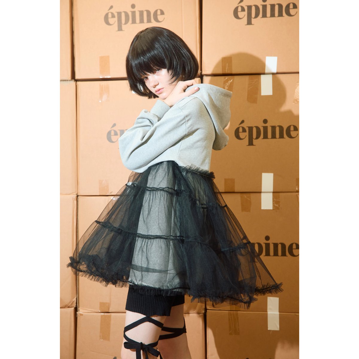 é volume tulle hoodie(2color) | épine é volume tulle hoodie(2color) | épine