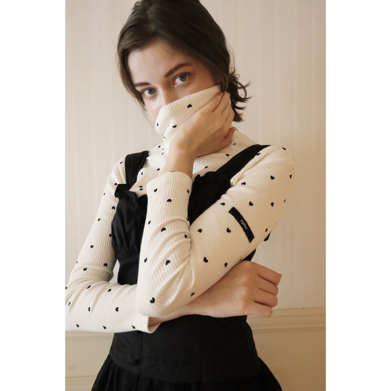épine label Heart high neck white | épine épine label Heart high neck white | épine