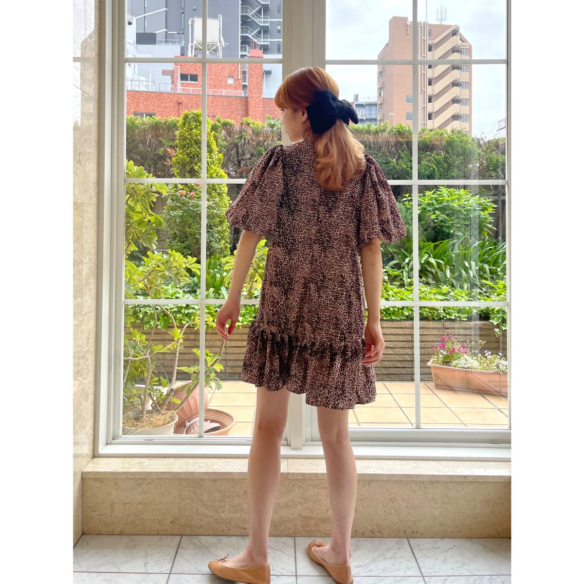 《GHOSPELL》Lifestyle Leopard Mini Dress | épine