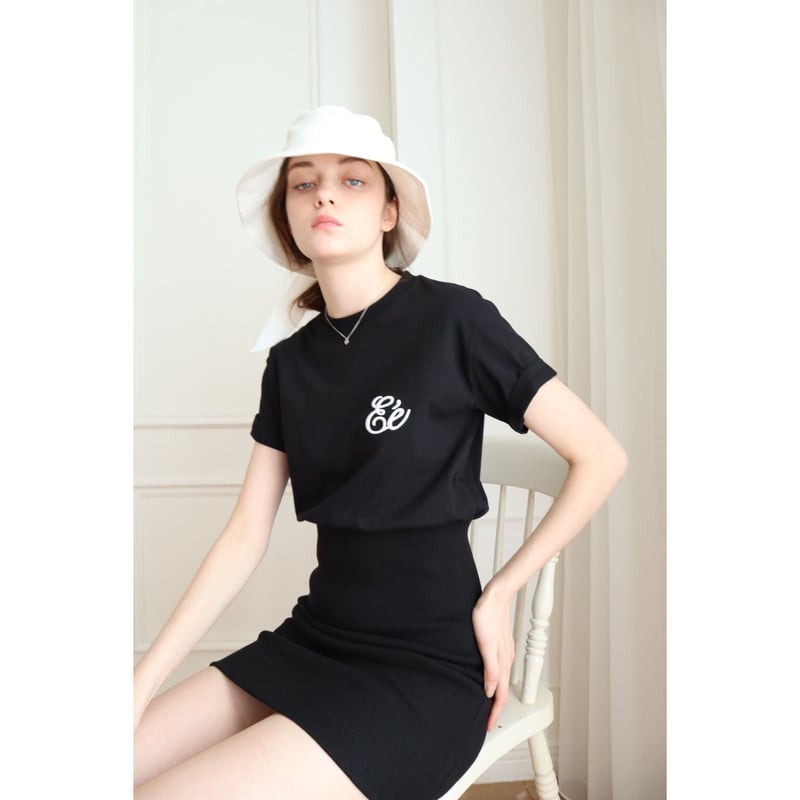 Eé tee rib tight onepiece black | épine Eé tee rib tight onepiece black | épine