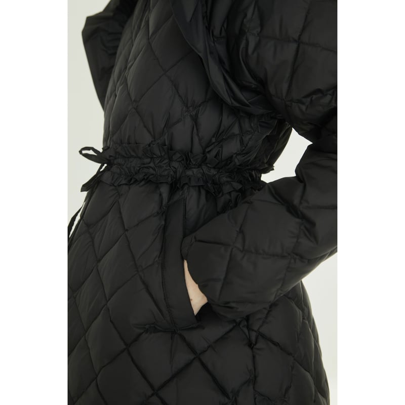 é zipper quilting long down coat black | épine é zipper quilting long down coat black | épine