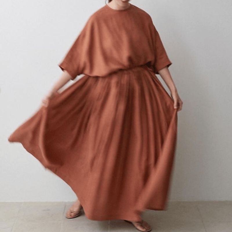 humoresque(ユーモレスク)long gather skirt リネン ロング humoresque(ユーモレスク)long gather skirt リネン ロング