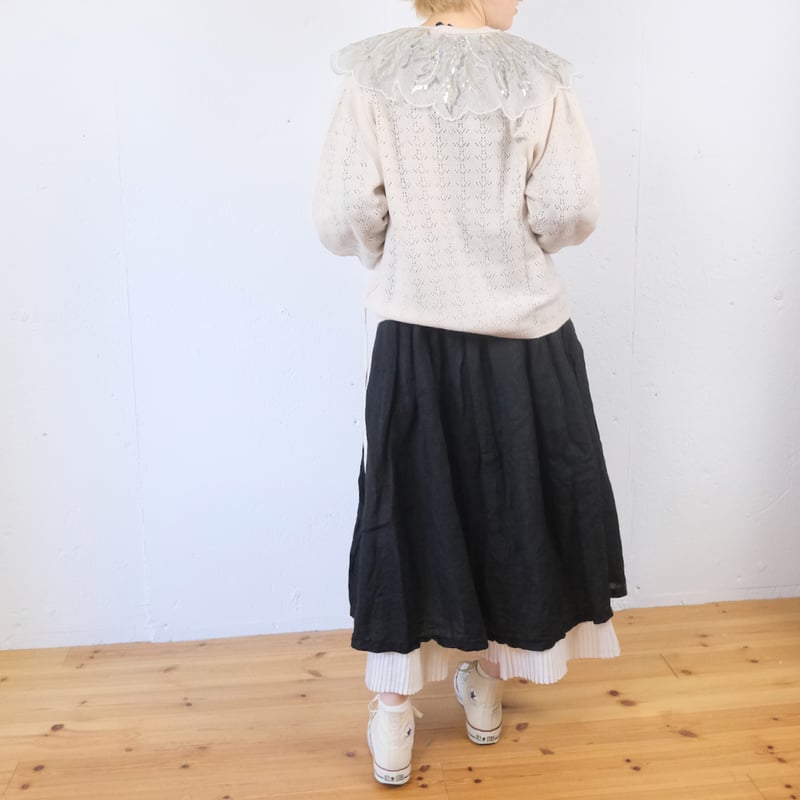 TOWAVASE(トワヴァーズ)Panier1p-cardigan/collar カシミヤ 付 TOWAVASE(トワヴァーズ)Panier1p-cardigan/collar カシミヤ 付
