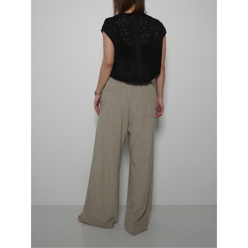 YENN】WAIST RIB WIDE PT | selectshop kusukusu YENN】WAIST RIB WIDE PT | selectshop kusukusu