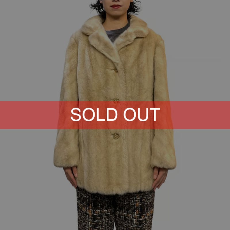 USED】60'S MINCARA Russell Taylor FAUX FUR JACK USED】60'S MINCARA Russell Taylor FAUX FUR JACK