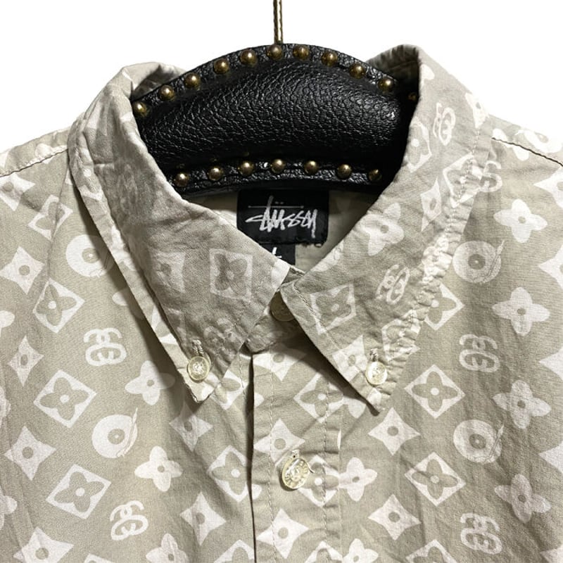 USED】80'S-90'S OLD STUSSY MONOGRAM SHIRT | KON USED】80'S-90'S OLD STUSSY MONOGRAM SHIRT | KON