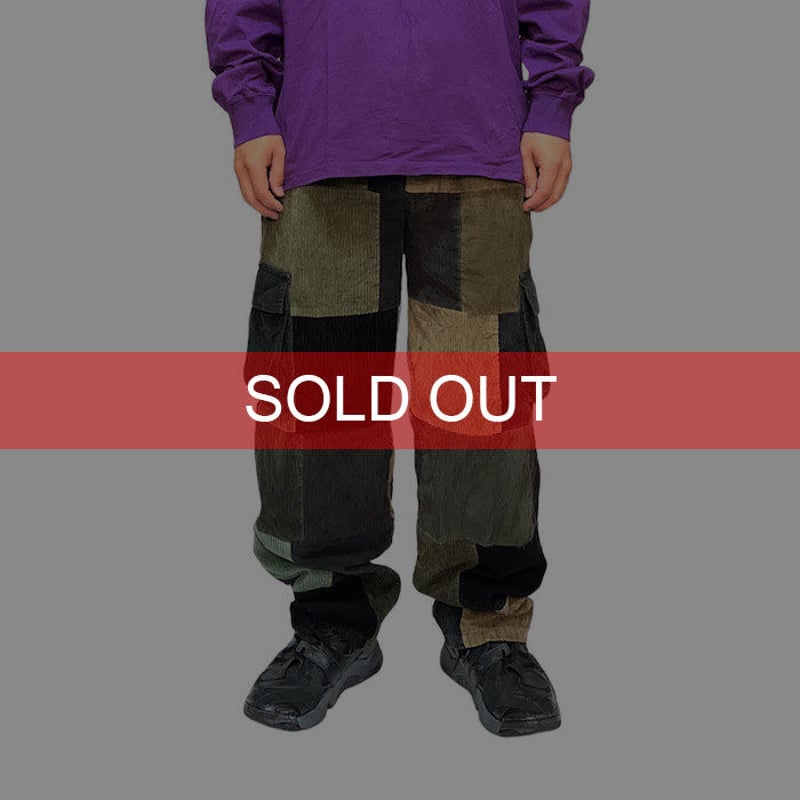 USED】90'S GYPSY ROSE CORDUROY PATCHWORK CARGO USED】90'S GYPSY ROSE CORDUROY PATCHWORK CARGO