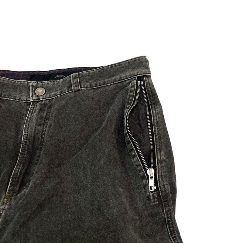 USED】00'S GRIFFIN BONDAGE BLACK DENIM PANTS | USED】00'S GRIFFIN BONDAGE BLACK DENIM PANTS |