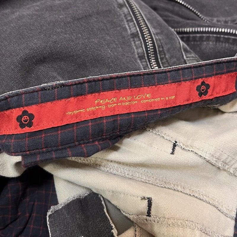USED】00'S GRIFFIN BONDAGE BLACK DENIM PANTS | USED】00'S GRIFFIN BONDAGE BLACK DENIM PANTS |